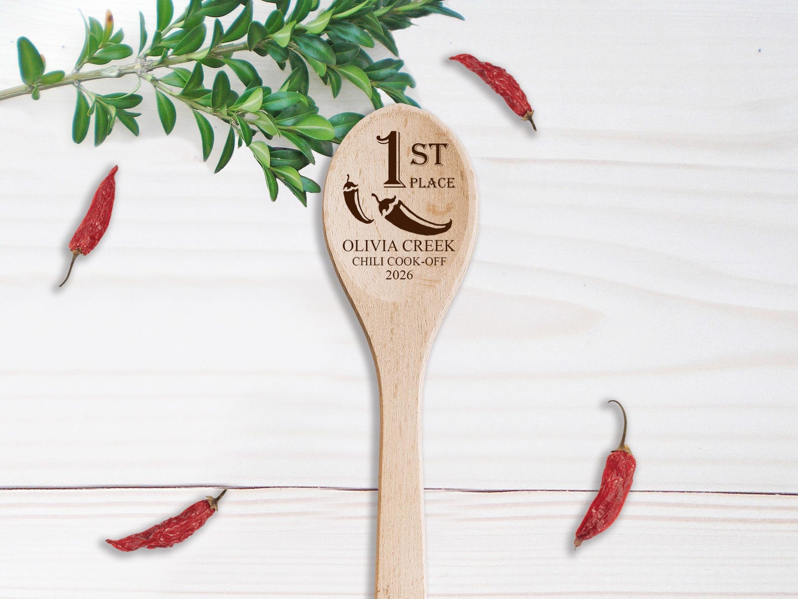 Chili Cook off Wooden Spoons Set of 3 Chili Cook-off Awards Champion ...