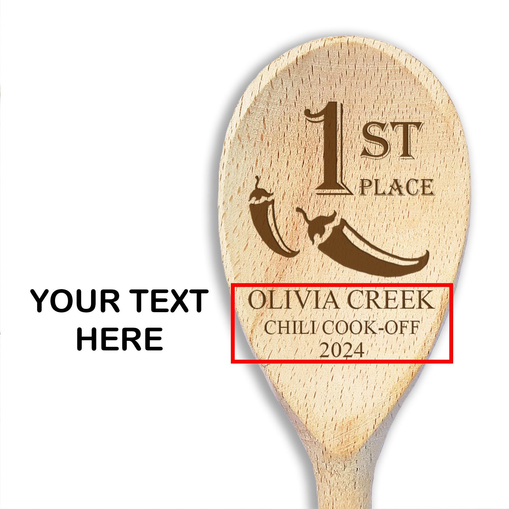 Chili Cook off Wooden Spoons Set of 3 Chili Cook-off Awards Champion ...