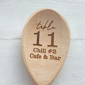 Table Numbers Wedding Table Numbers Engraved Spoons Rustic Table ...