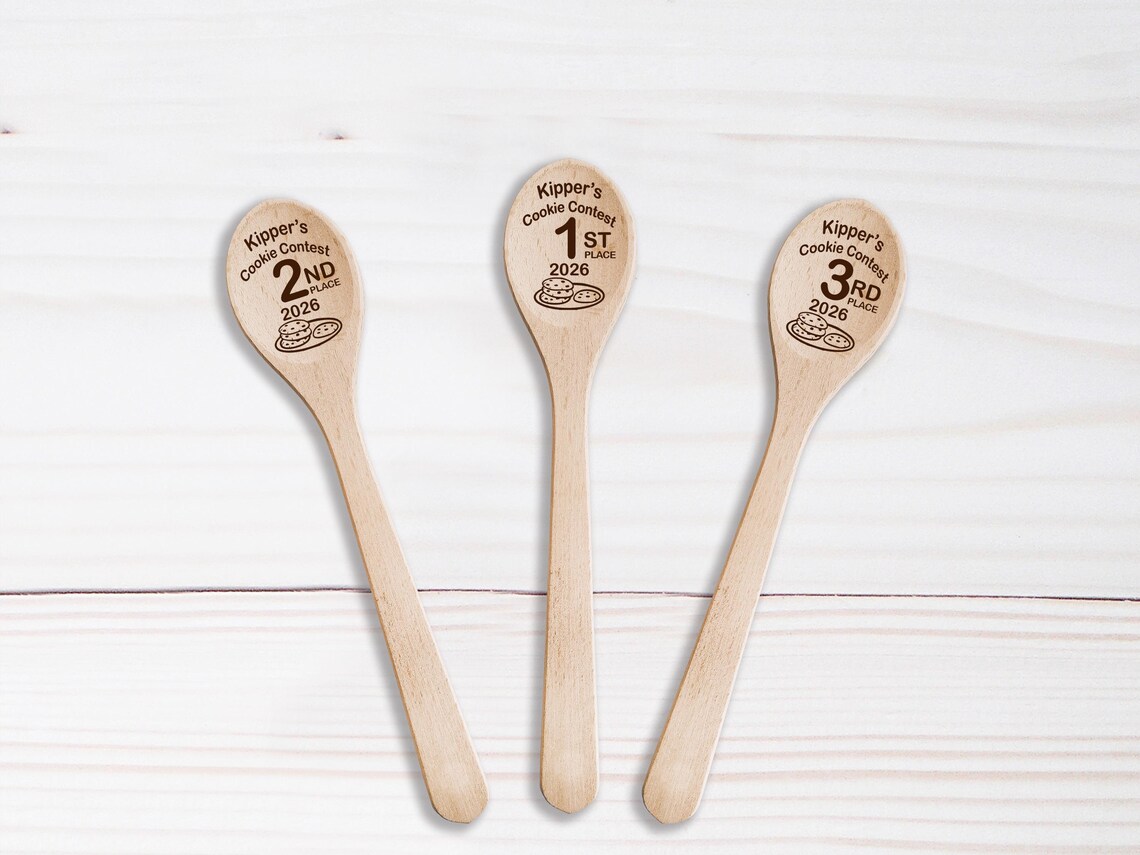 Cookie Contest Award 3 Wooden Spoons Personalized Dessert Bake-off ...