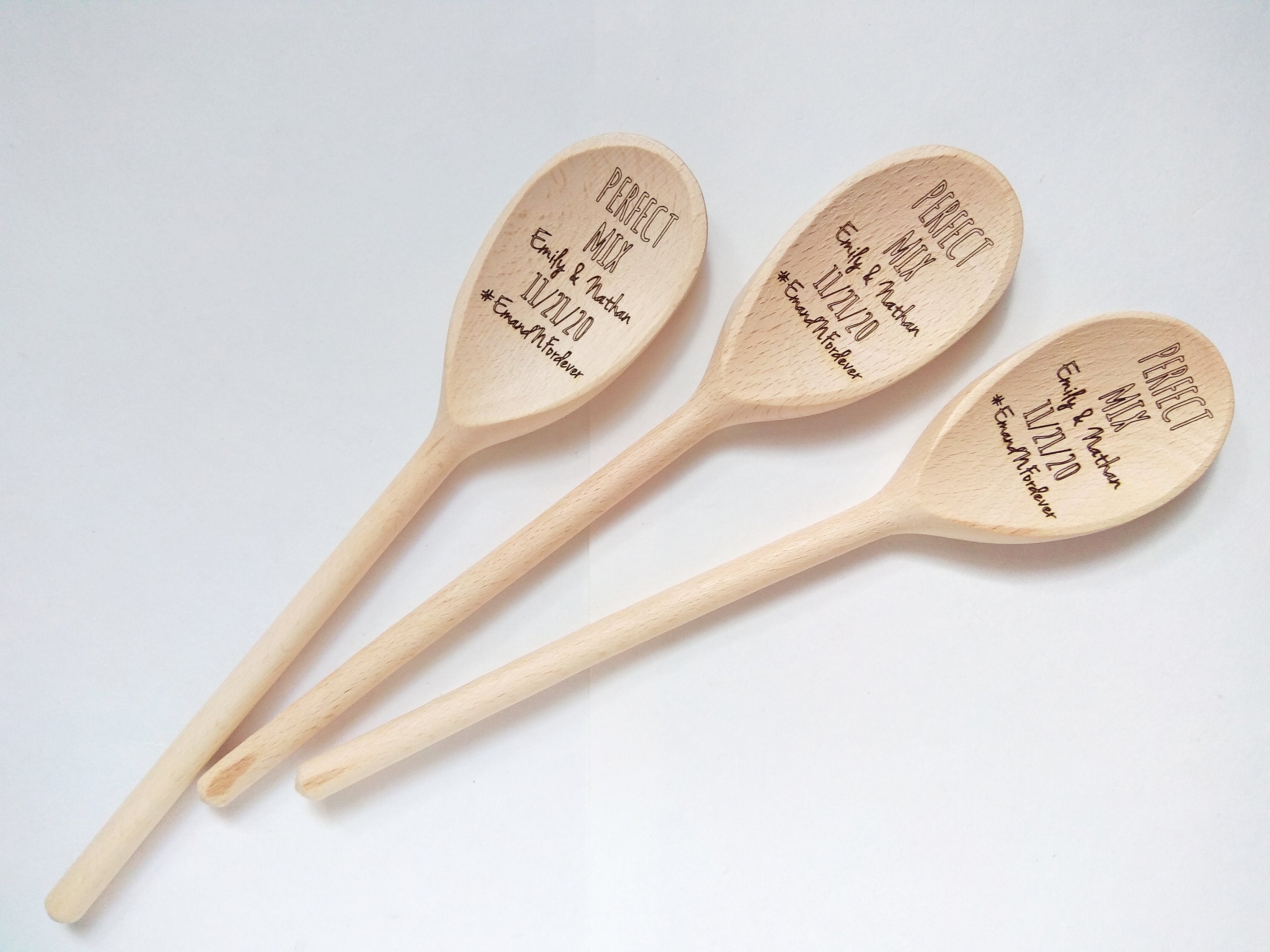 The Perfect Mix Bulk Wooden Spoons Personalized Bridal Shower - Etsy