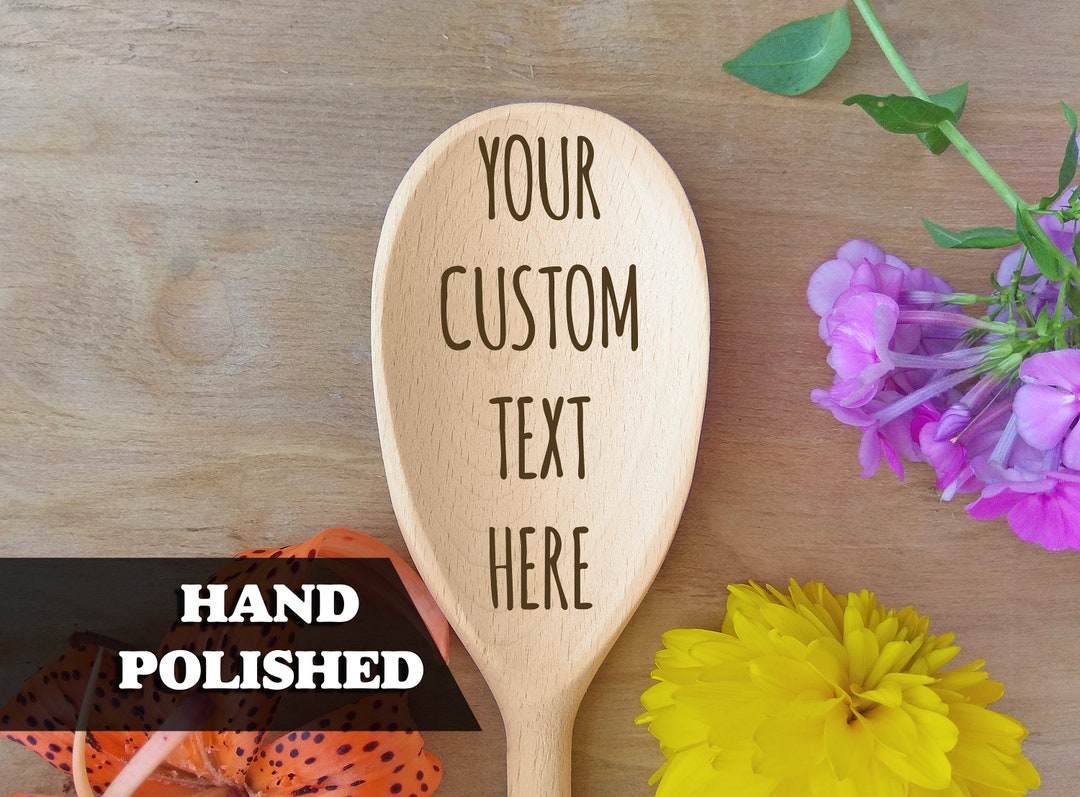 Custom Engraved Spoons Bulk Price Wooden Spoons Personalized Kitchen ...