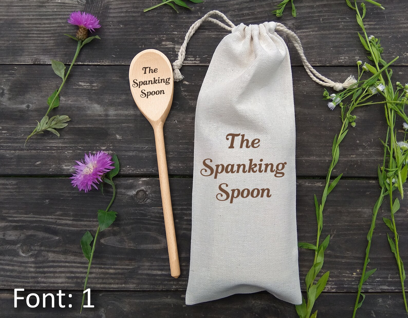 The Spanking Spoon Large Wooden Spoon Custom Engraved Spoon Etsy