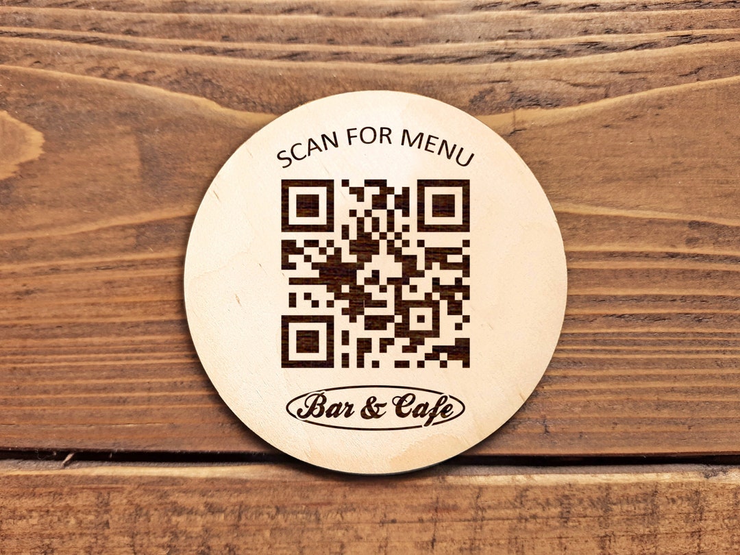 QR Code Coaster Custom Laser Engraved Drink Coasters Personalized Beer ...