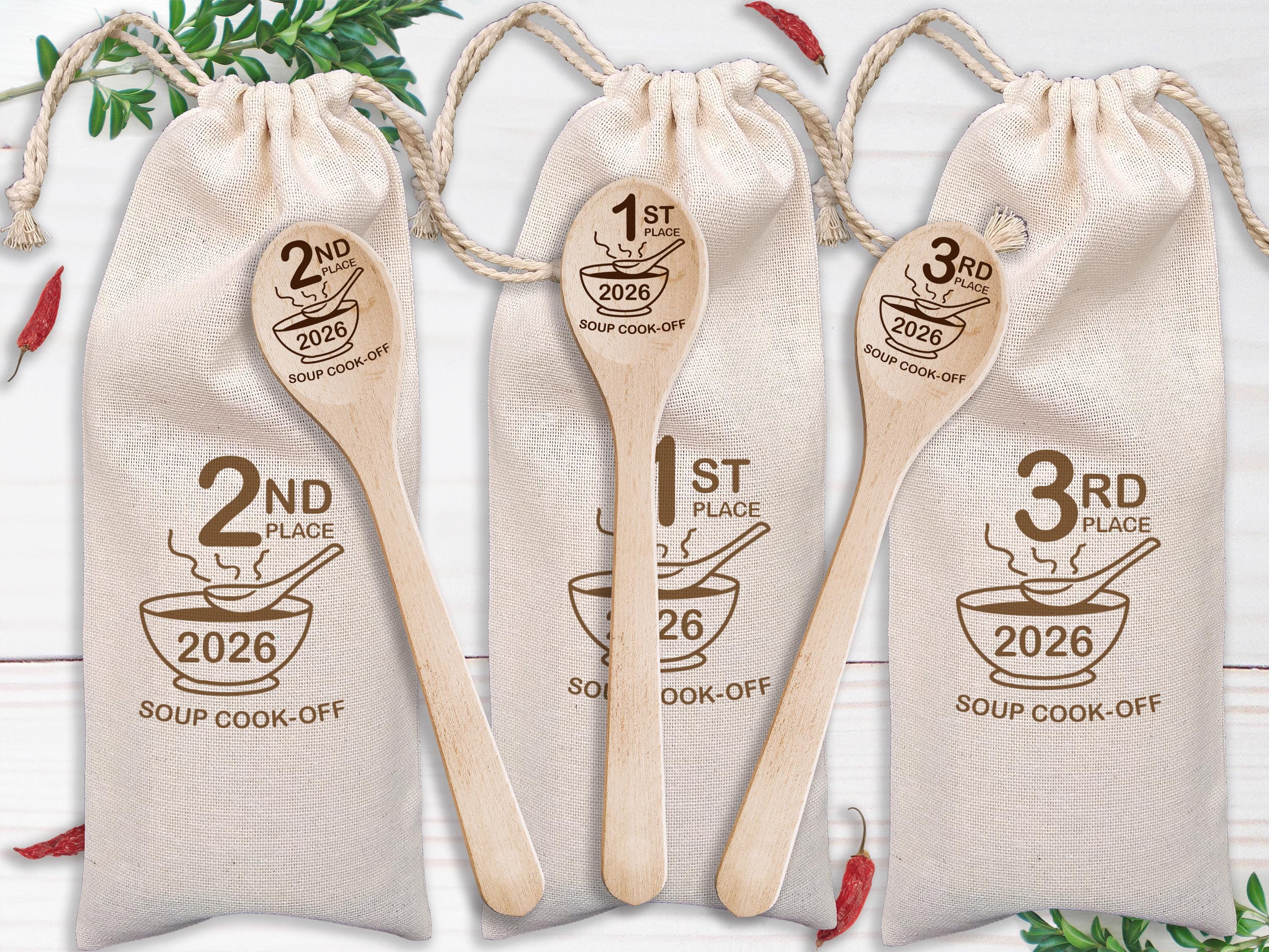 Chili Cook off Prizes Wooden Spoons Set of 3 Soup Cook off Champion ...