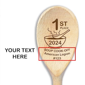 Chili Cook off Prizes Wooden Spoons Set of 3 Soup Cook off Champion ...