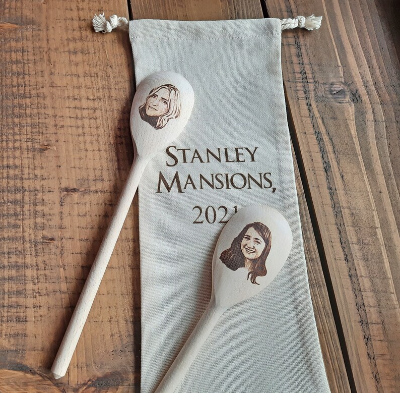 Custom Portrait Engraved Wood Spoon Personalized Photo on - Etsy