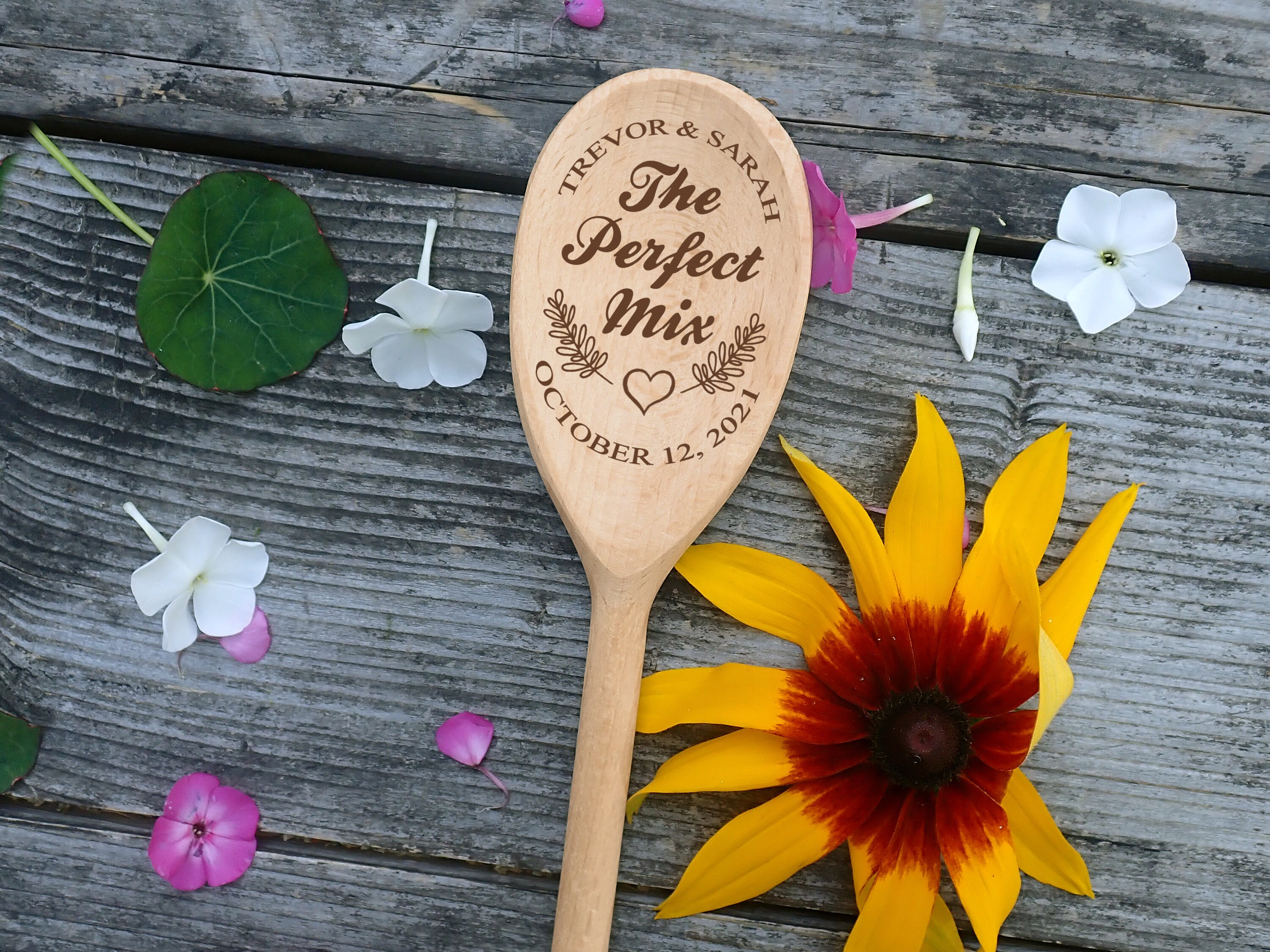 Personalized Wood Spoon the Perfect Mix Spoon Custom Wedding - Etsy