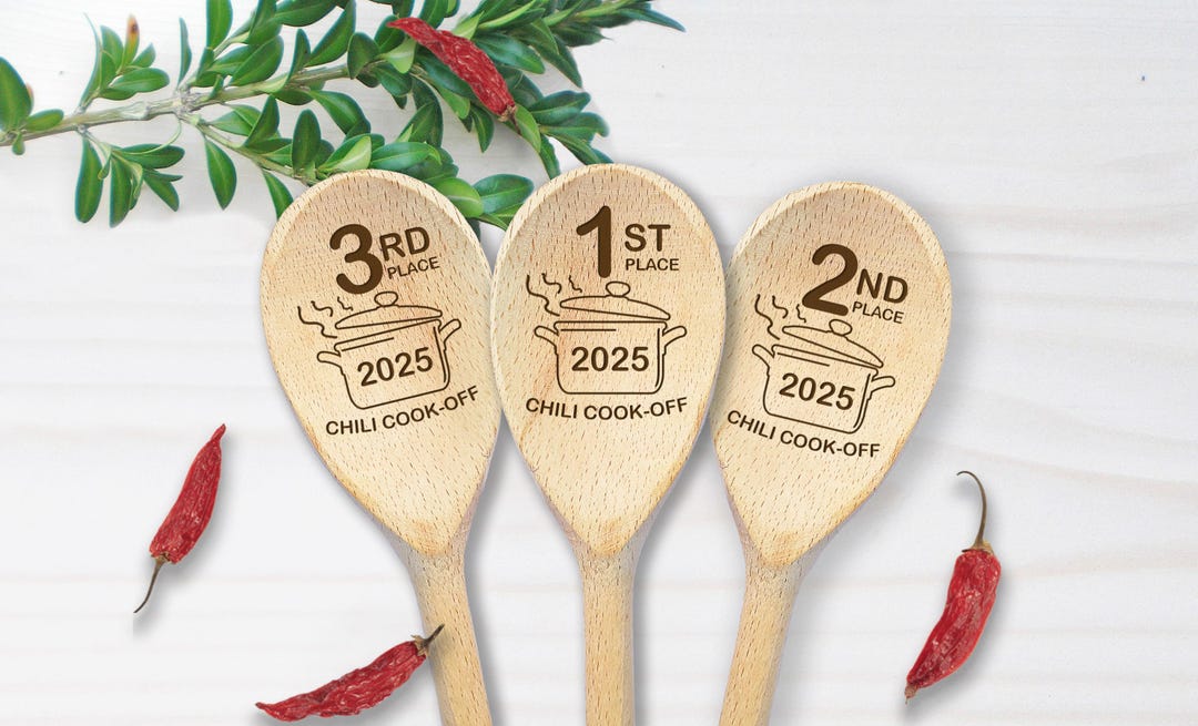 Chili Cook off Prizes Wooden Spoons Set of 3 Personalized Spoon Soup ...