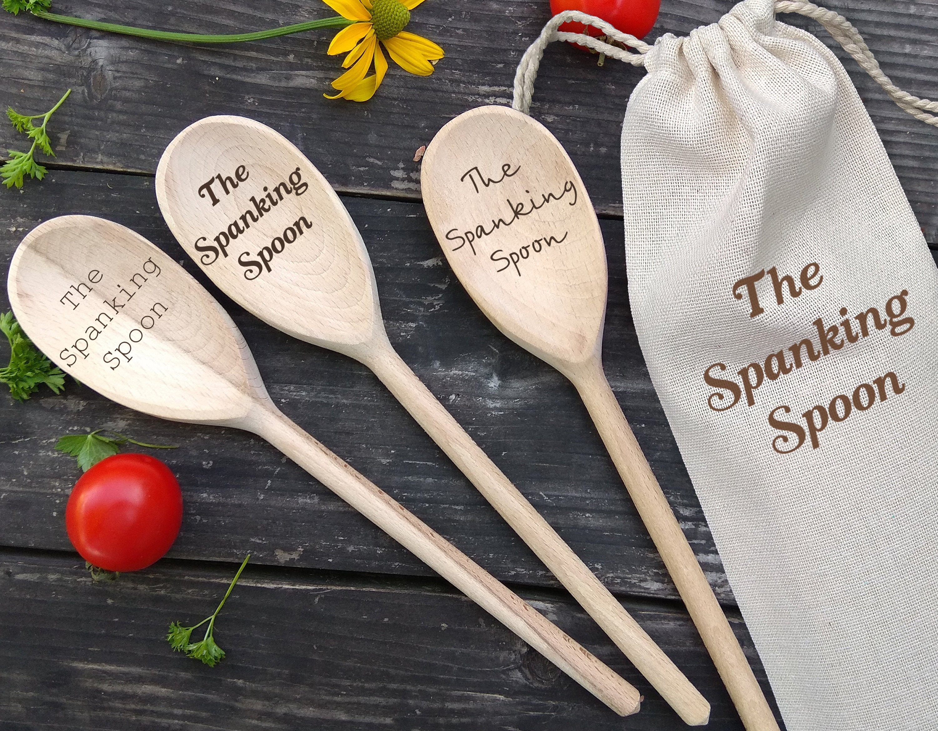The Spanking Spoon Large Wooden Spoon Custom Engraved Spoon Etsy
