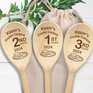 Cookie Contest Award 3 Wooden Spoons Personalized Dessert Bake-off ...