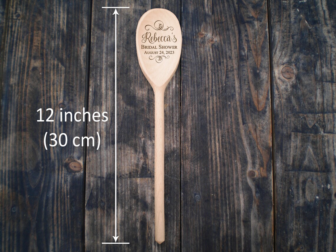 Bridal Shower Favors Spoons Custom Engraved Wooden Spoon Bulk Favor ...