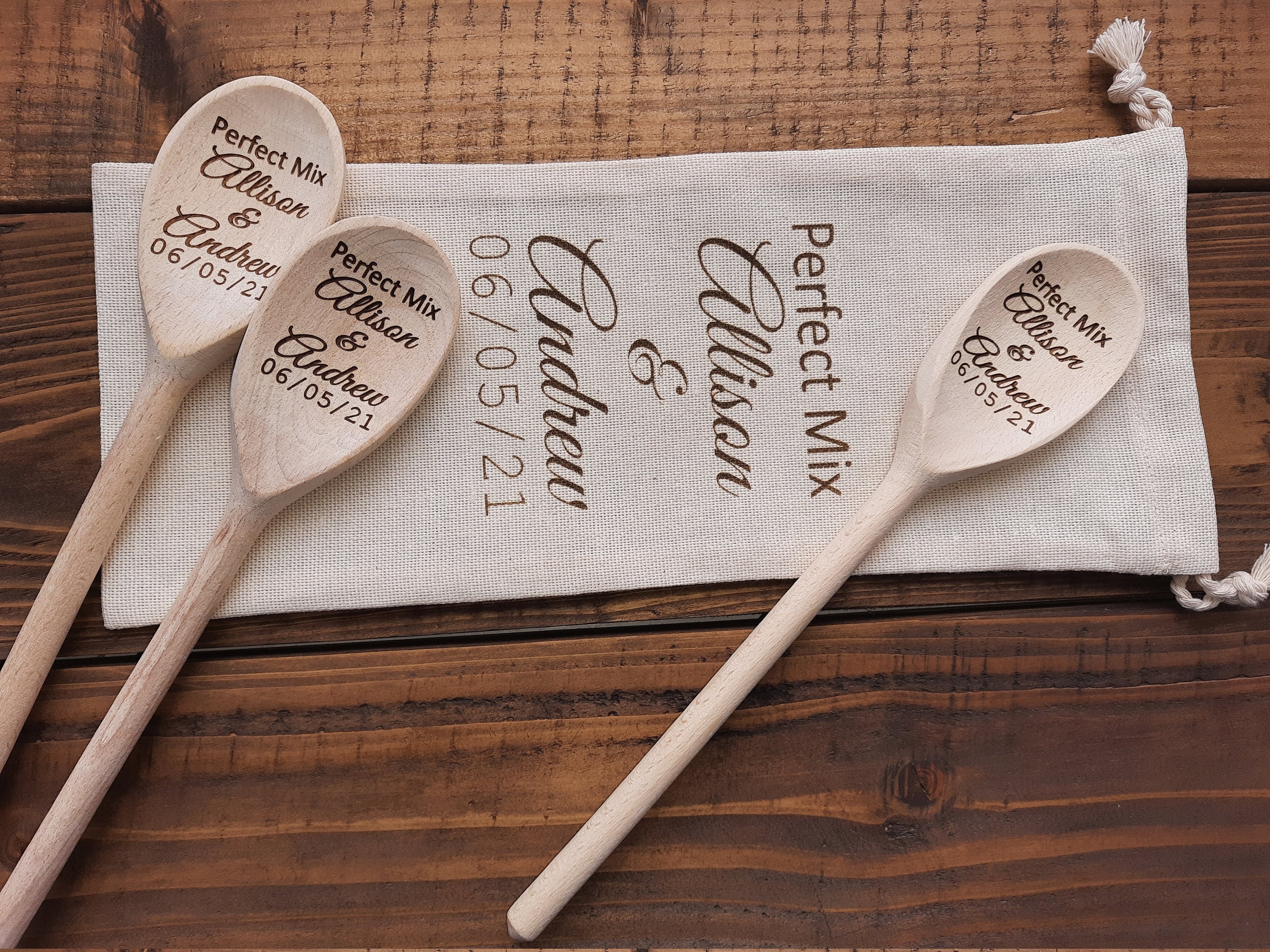 The Perfect Mix Wooden Spoons Personalized Bulk Spoons Bridal Shower ...