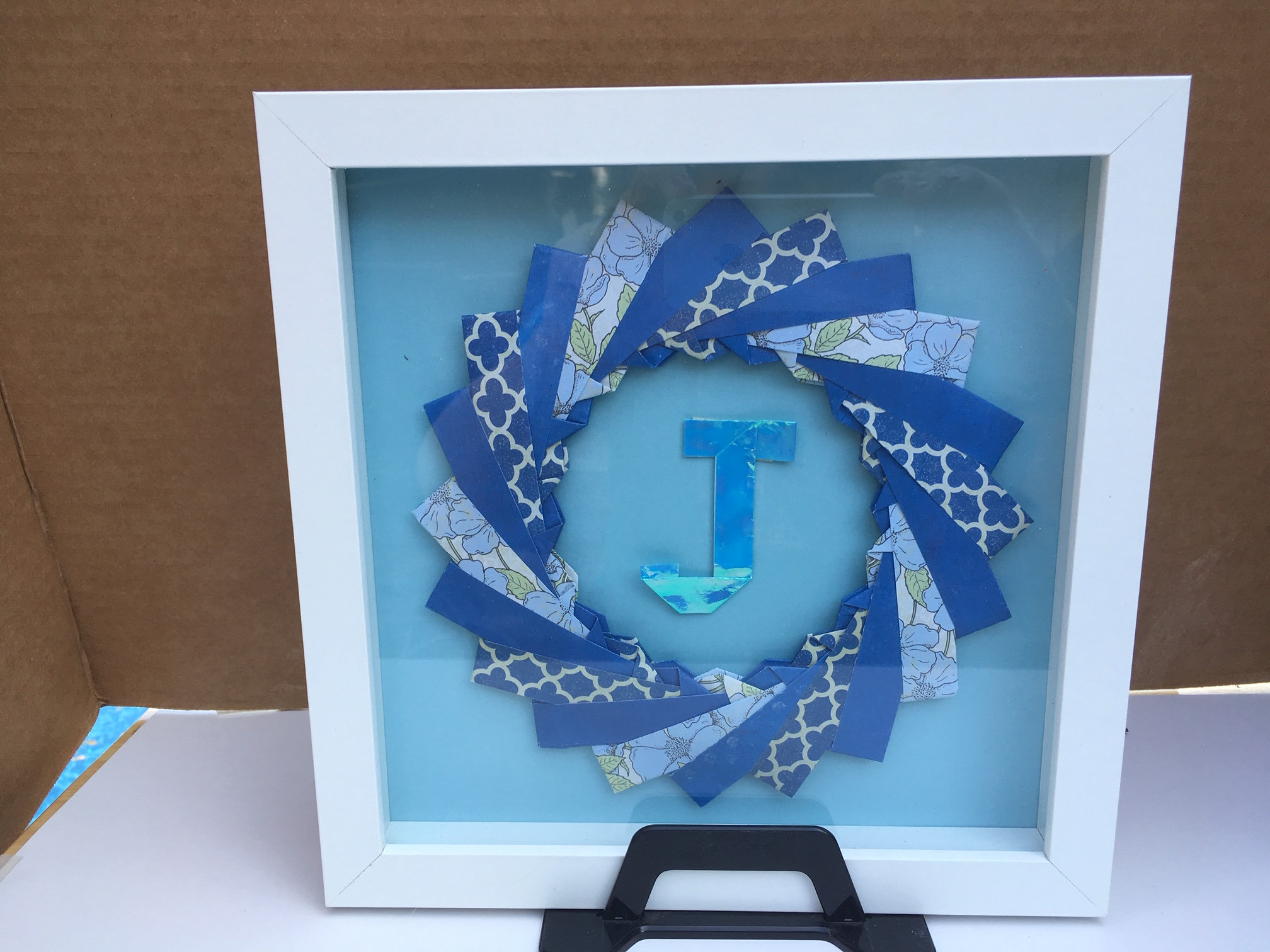 Origami Initial Shadow Box Frames Custom Made Just for You. - Etsy