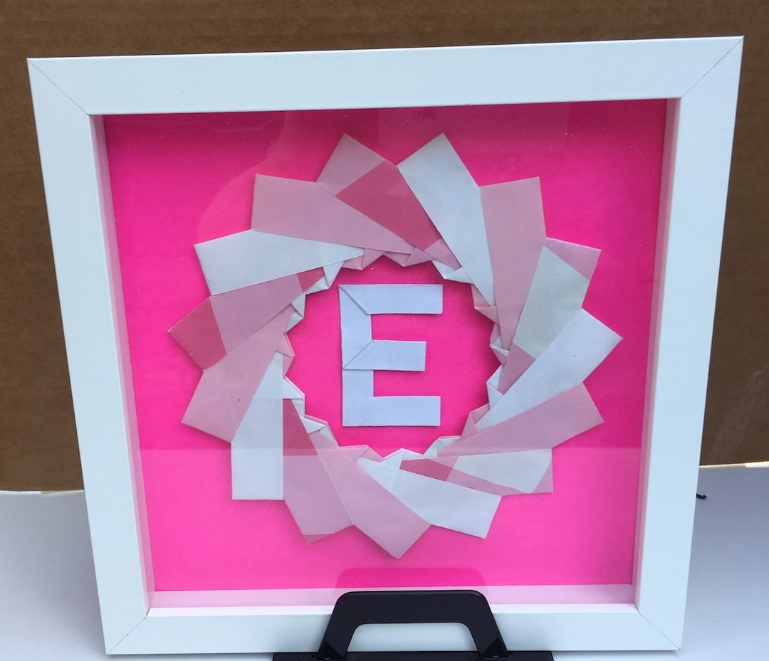 Origami Initial Shadow Box Frames - Custom Made Just for You. - Etsy