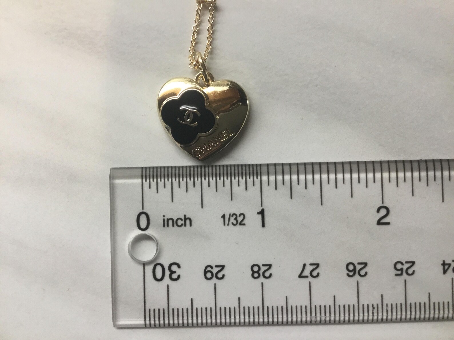 Chanel Gold and Black Heart, Used Chanel Zipper Pull - Etsy