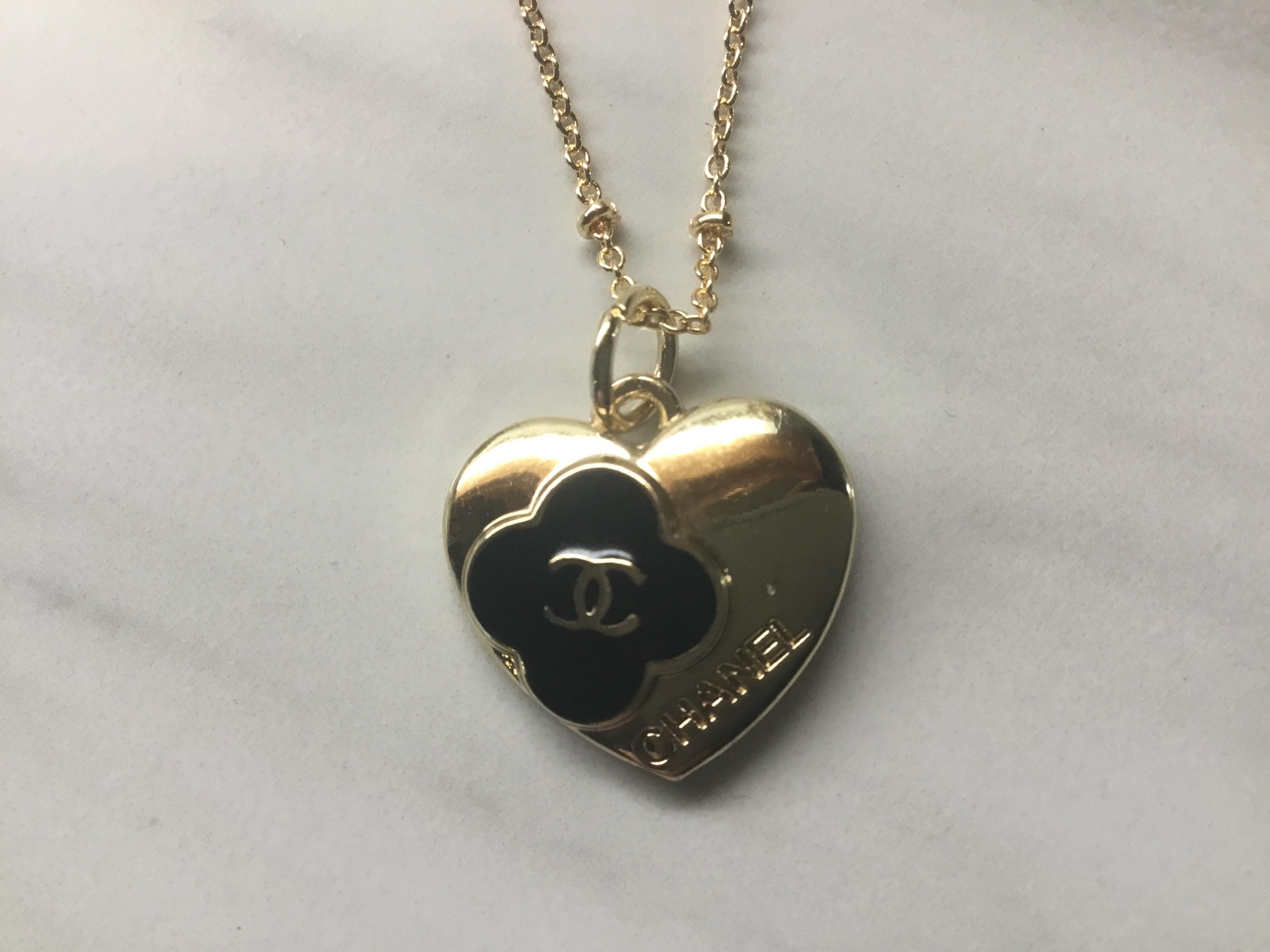 Chanel Gold and Black Heart, Used Chanel Zipper Pull - Etsy