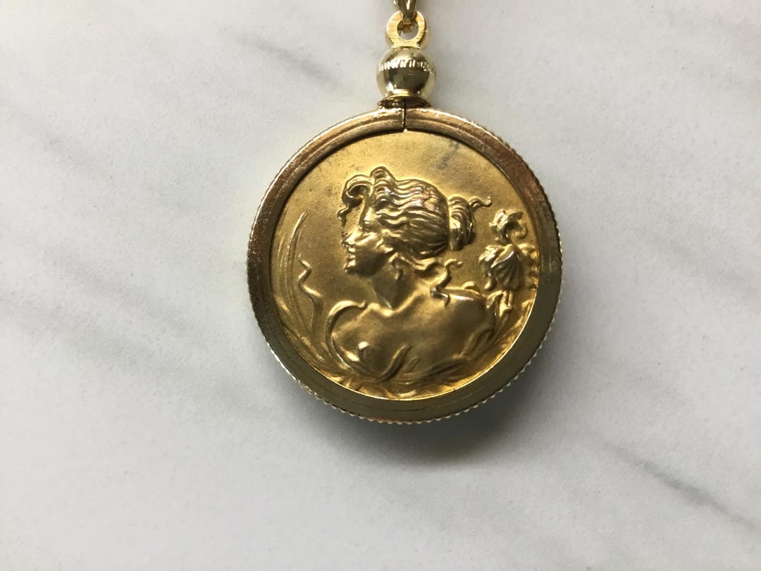 Gold Embossed Lady, Victorian Picture Button - Etsy