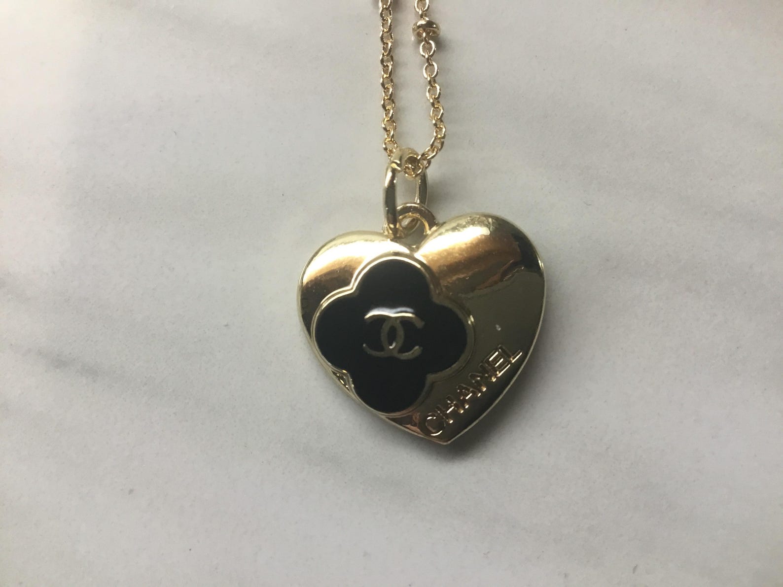 Chanel Gold and Black Heart, Used Chanel Zipper Pull - Etsy