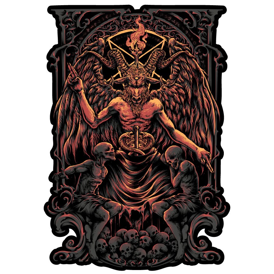 Baphomet Die Cut Sticker by Artist Megan Mushi - Etsy