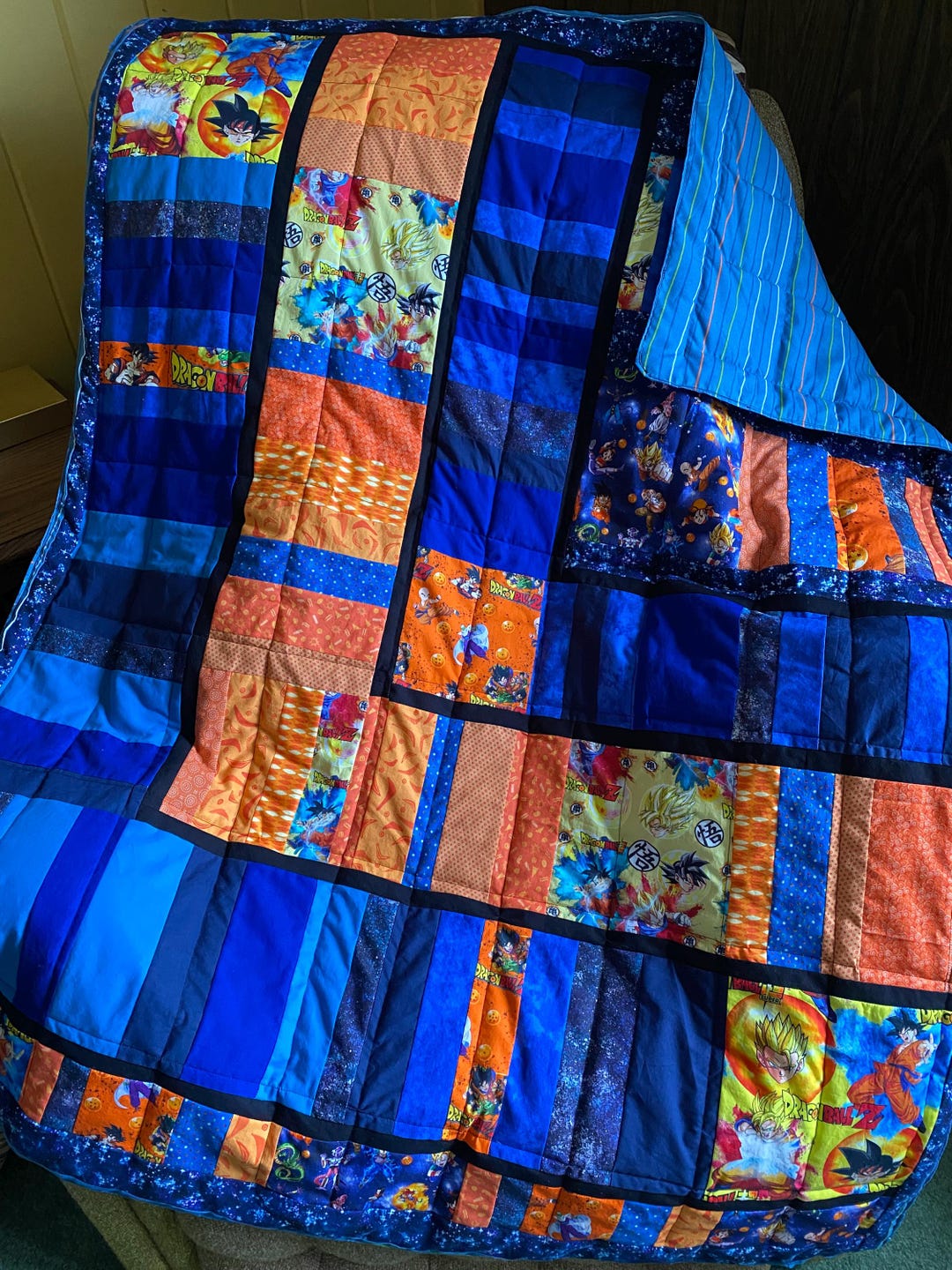 Dragon Ball Z Goku Throw Quilt - Etsy