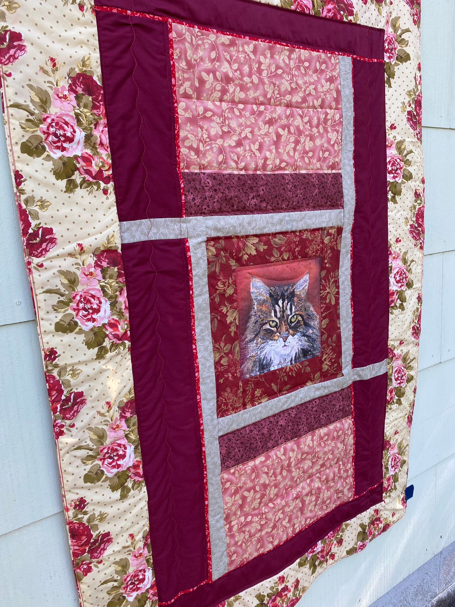 Floofy Calico Tabby Cat Throw Quilt - Etsy