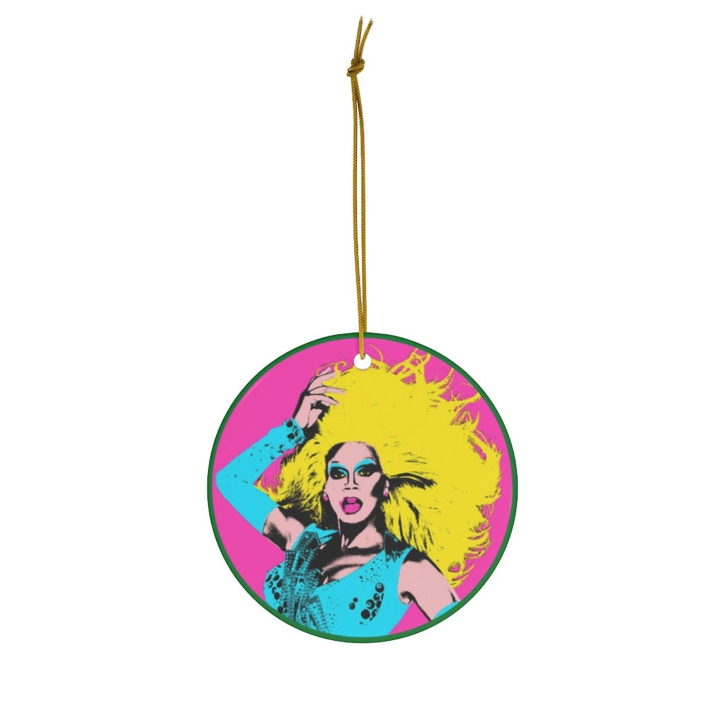 Rupaul Drag Race Round Ceramic Christmas Tree Holiday Ornament sold by ...