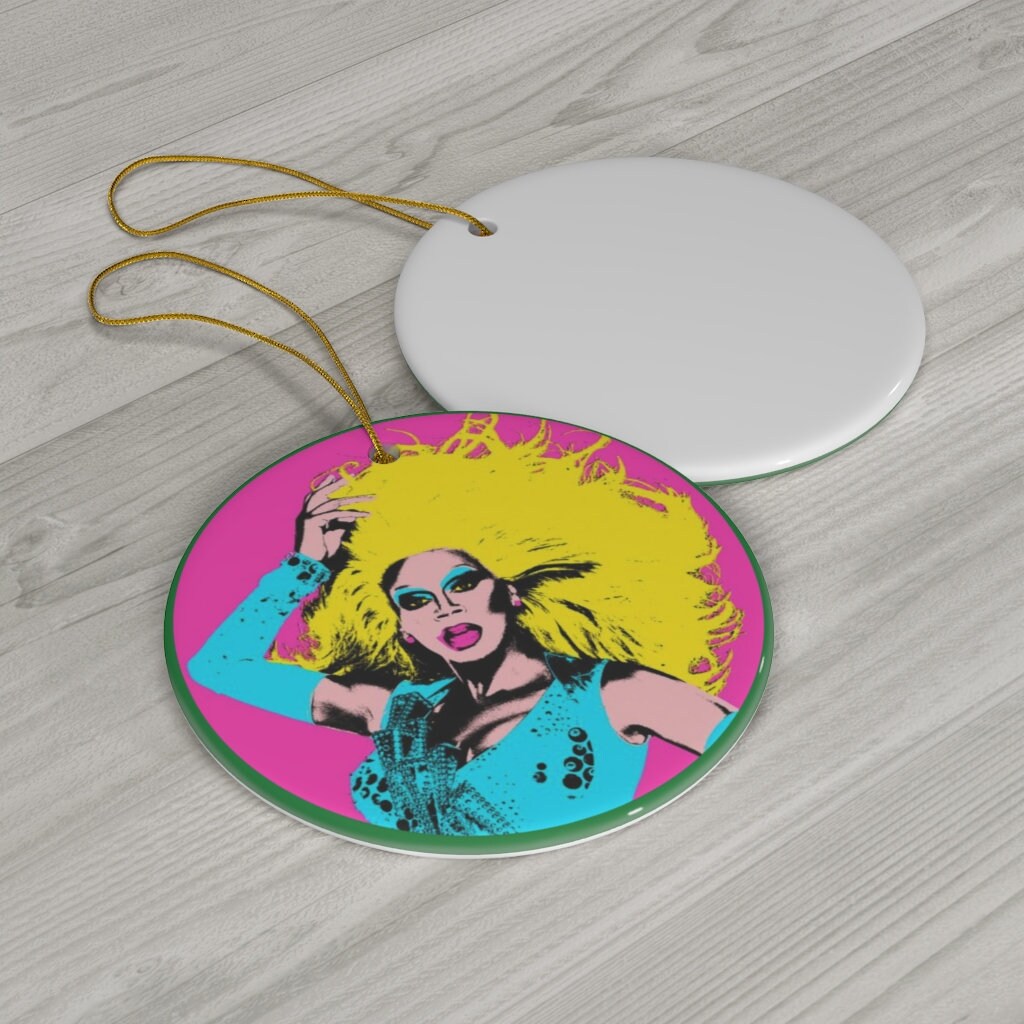 Rupaul Drag Race Round Ceramic Christmas Tree Holiday Ornament sold by ...