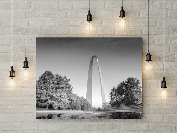 St Louis Wall Art of Gateway Arch Reflection St Louis - Etsy