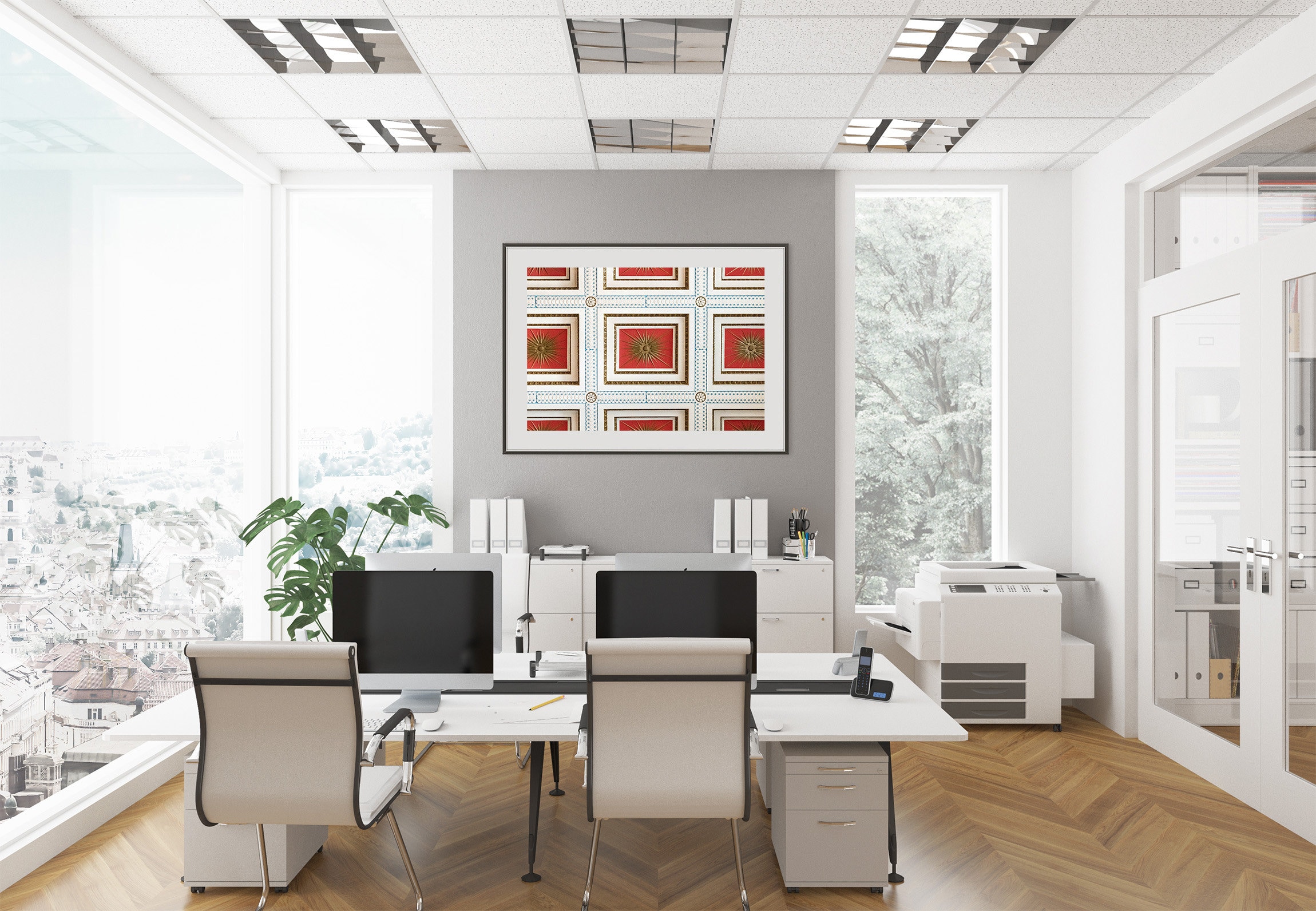 Law Office Decor, Art Deco Coffered Ceiling of US Supreme Court, Lawyer ...