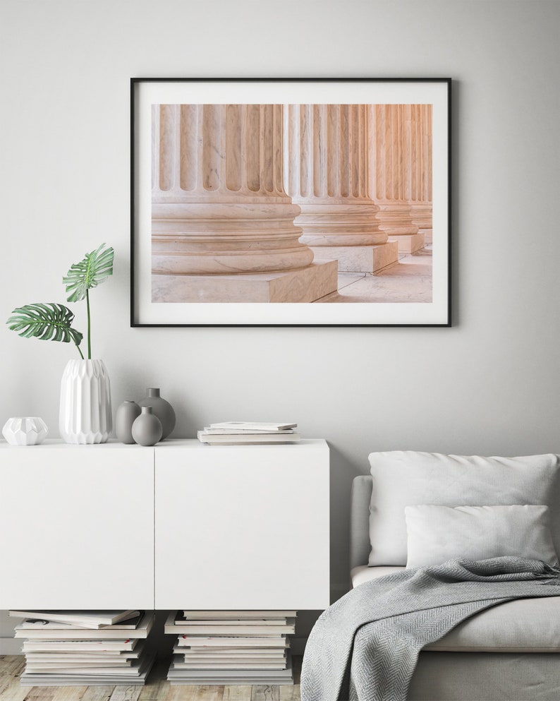 US Supreme Court Columns, Lawyer Gift, Law Office Decor, Washington DC ...