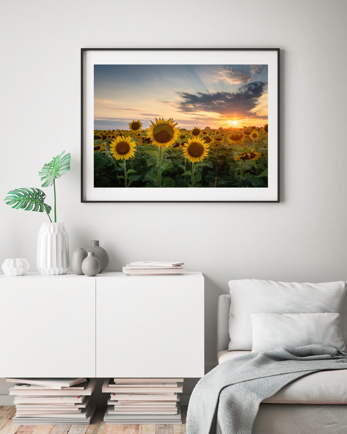Sunflower Photography, Sunflower Poster, Sunflower Landscape, Sunflower ...