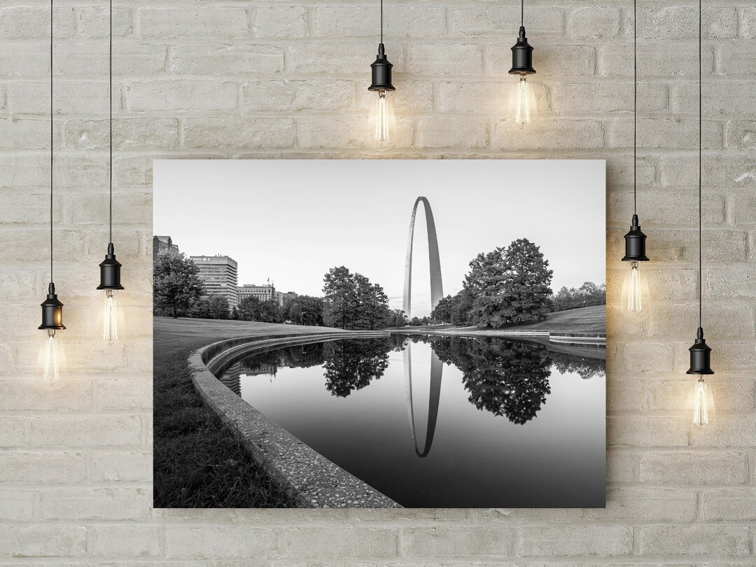 St Louis Arch Wall Art, Sunset Arch Reflection Photography, Missouri ...