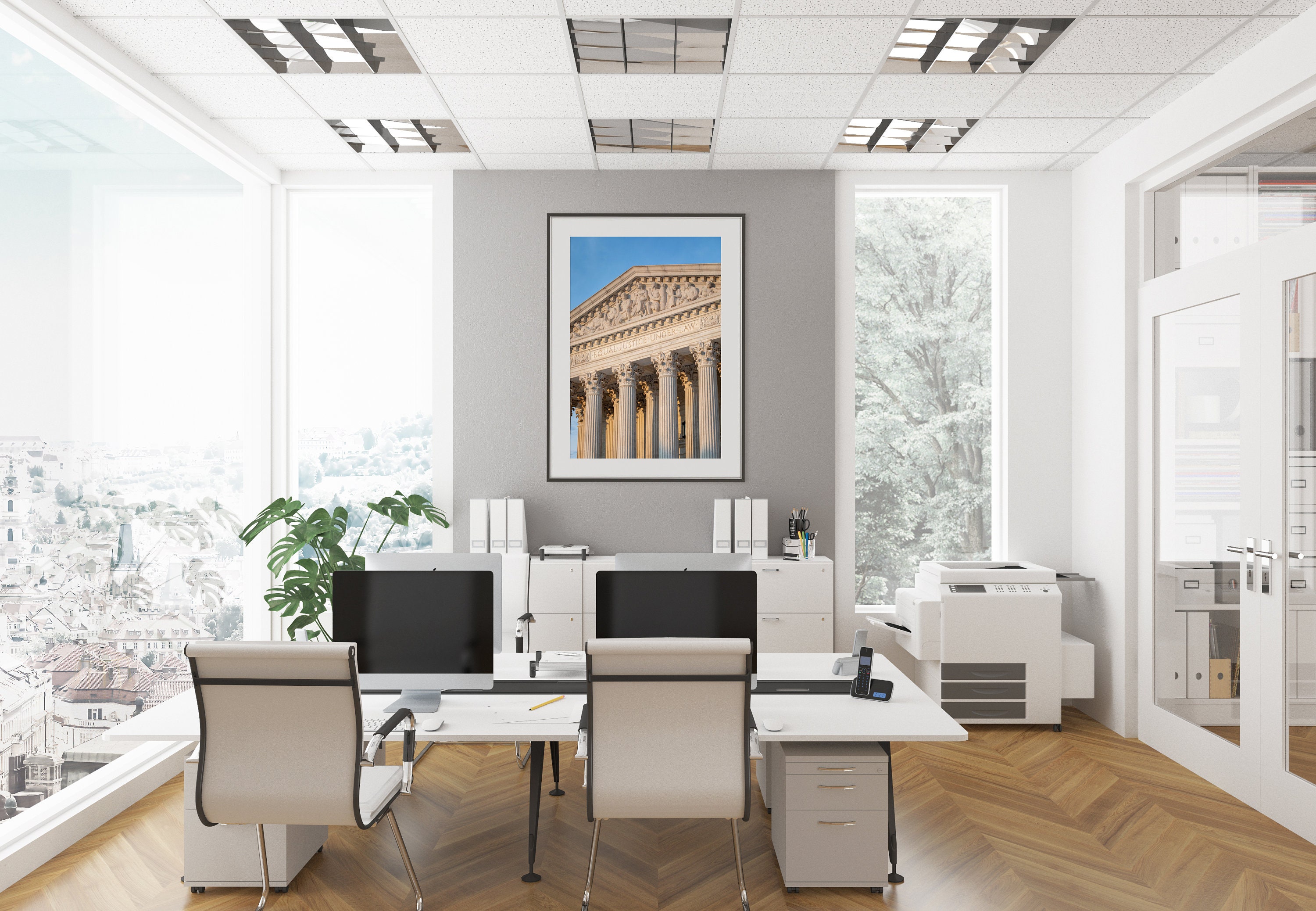 Law Office Decor, Equal Justice Under Law, US Supreme Court Columns ...