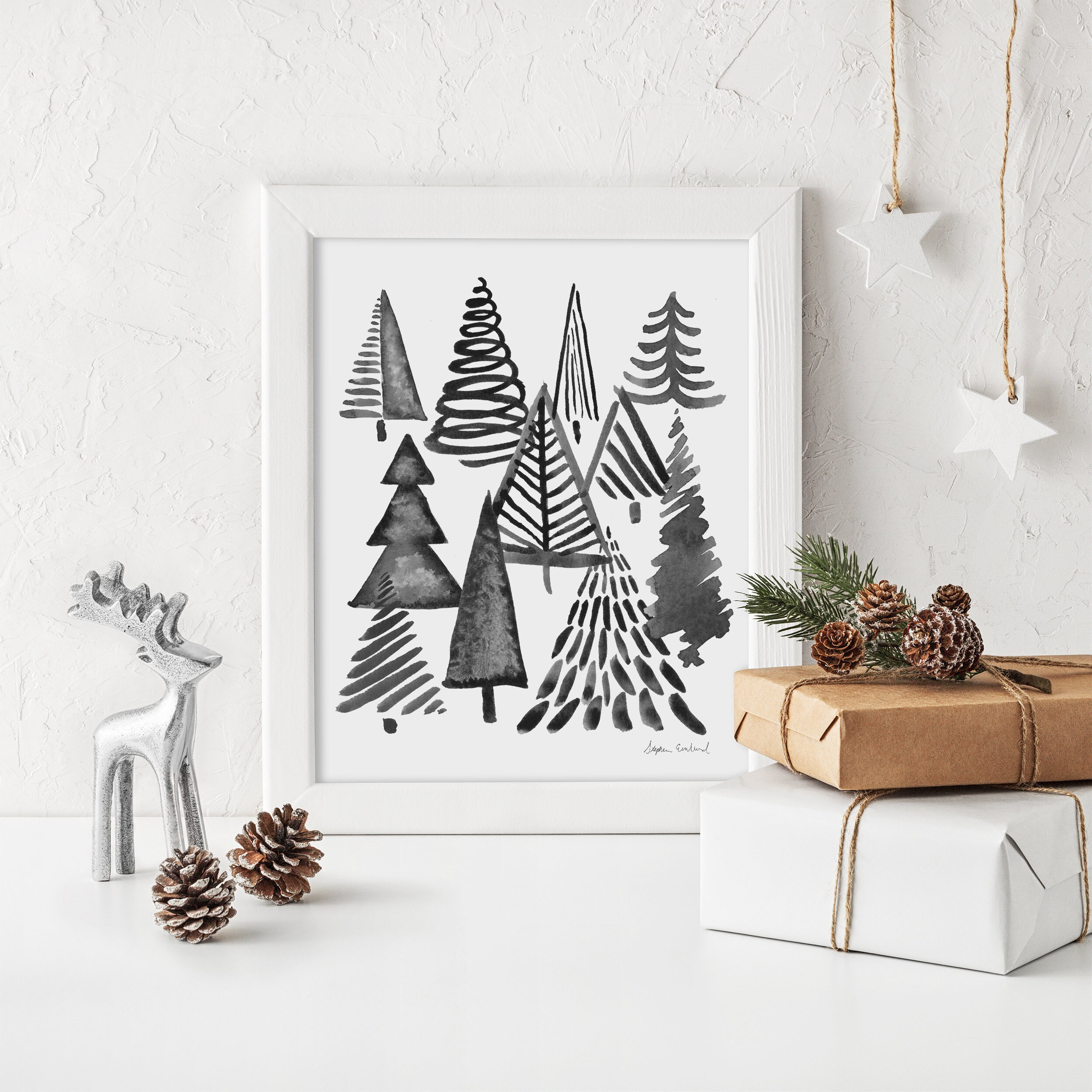 Modern Christmas Tree Art