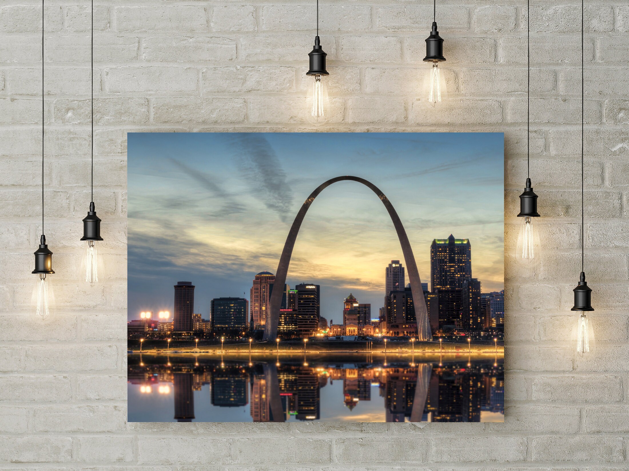 St Louis Arch Wall Decor, Busch Stadium, Skyline Print, Man Cave ...