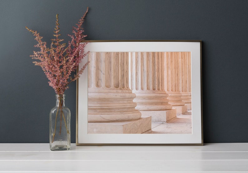 US Supreme Court Columns, Lawyer Gift, Law Office Decor, Washington DC ...