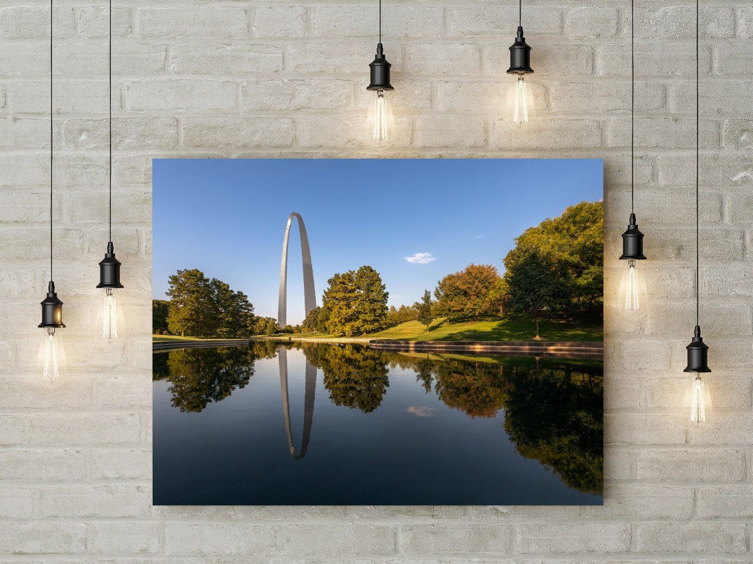 St Louis Arch Wall Art, Arch Reflection, Missouri Art, Gateway Arch ...