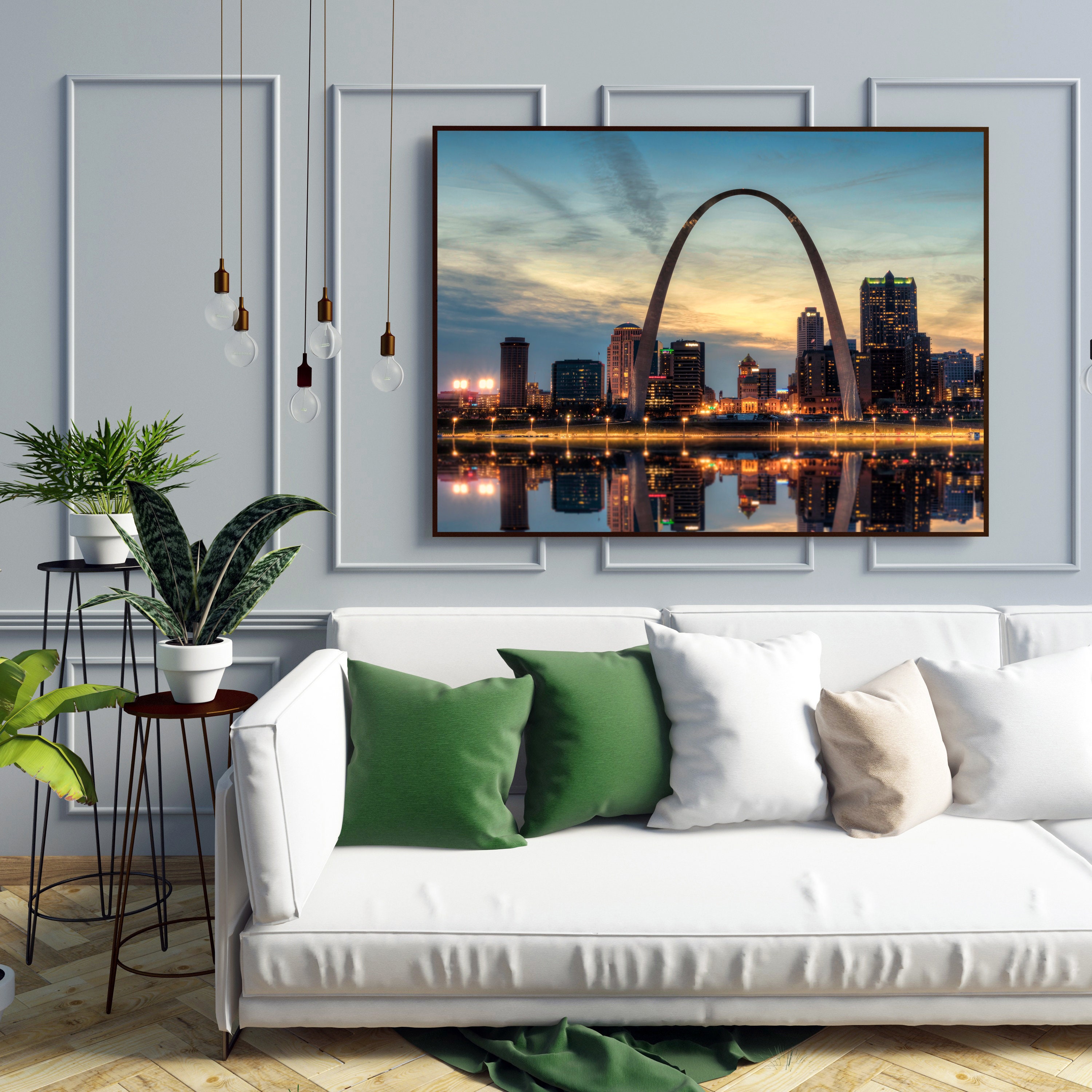 St Louis Arch Wall Decor, Busch Stadium, Skyline Print, Man Cave ...