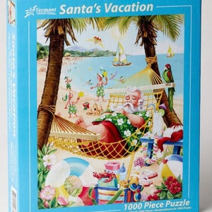 Puzzle Santa’s Vacation Beachy Christmas Puzzle - Etsy