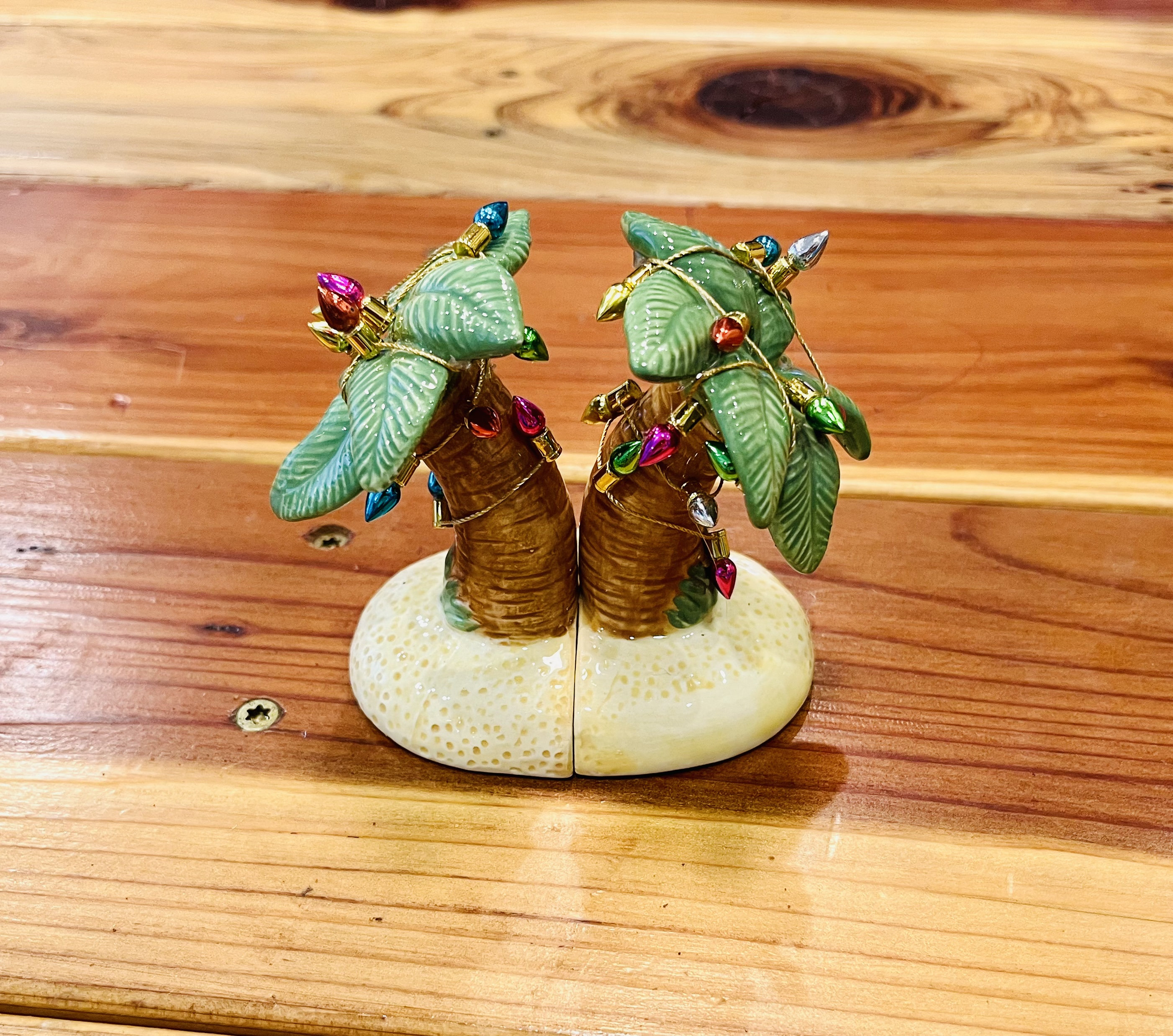 Salt and Pepper Christmas Palm Tree Shaker Set Ceramic - Etsy