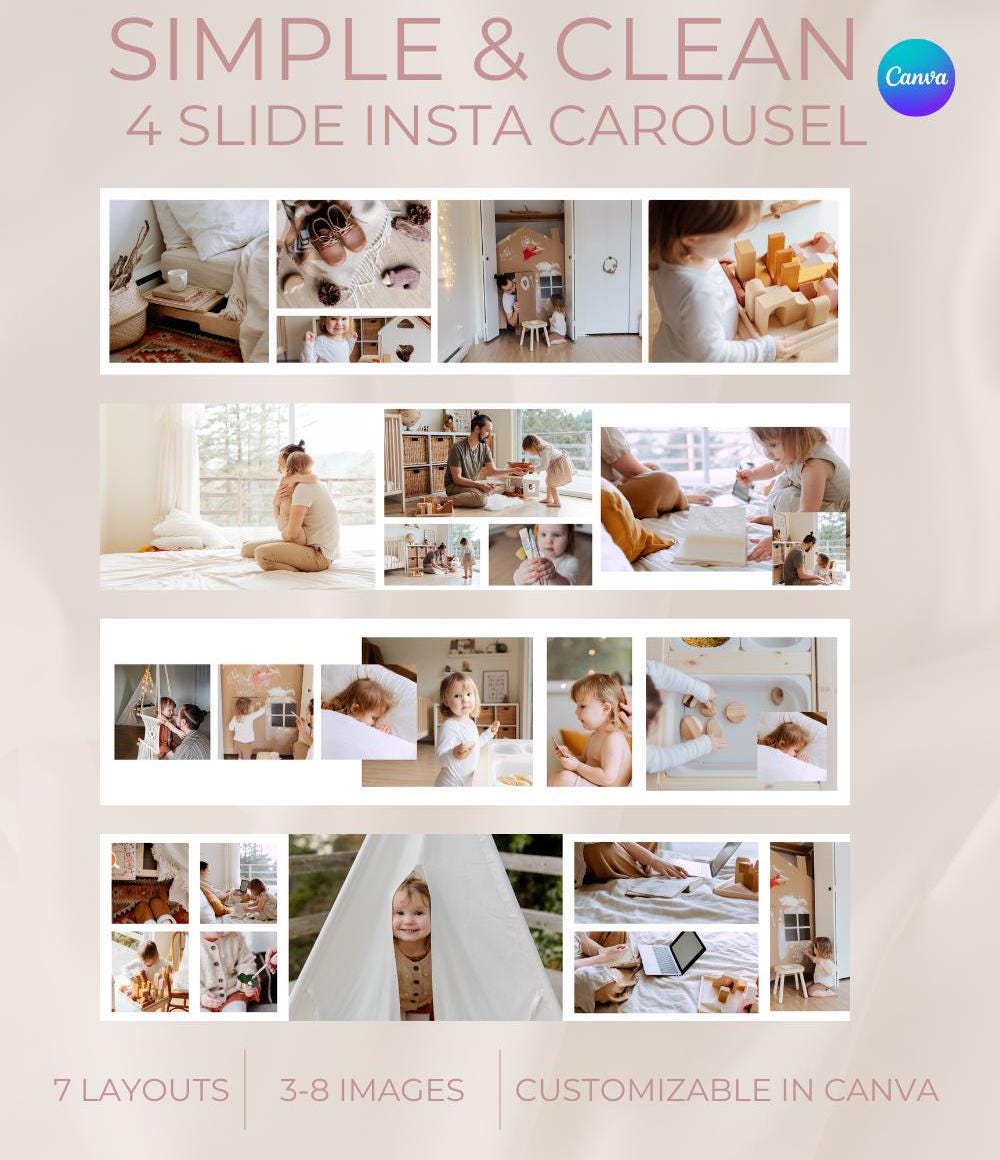 Instagram Carousel | 4 Slide Template | Canva Template | for ...