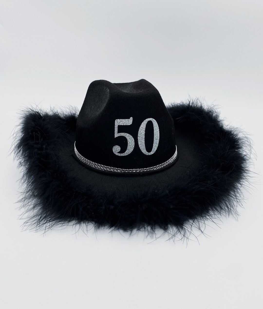 Black 50th Birthday Cowgirl Hat - Etsy