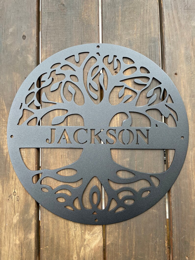 Family Name Sign Tree Of Life Last Name Sign Tree Of Life | Etsy