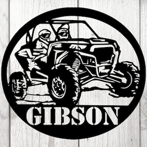 Family Name Sign - Side-by-side Metal Sign - Custom UTV Name Sign - UTV ...