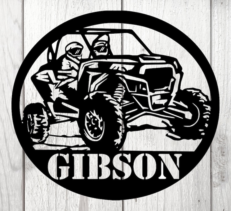 Family Name Sign - Side-by-side Metal Sign - Custom UTV Name Sign - UTV ...