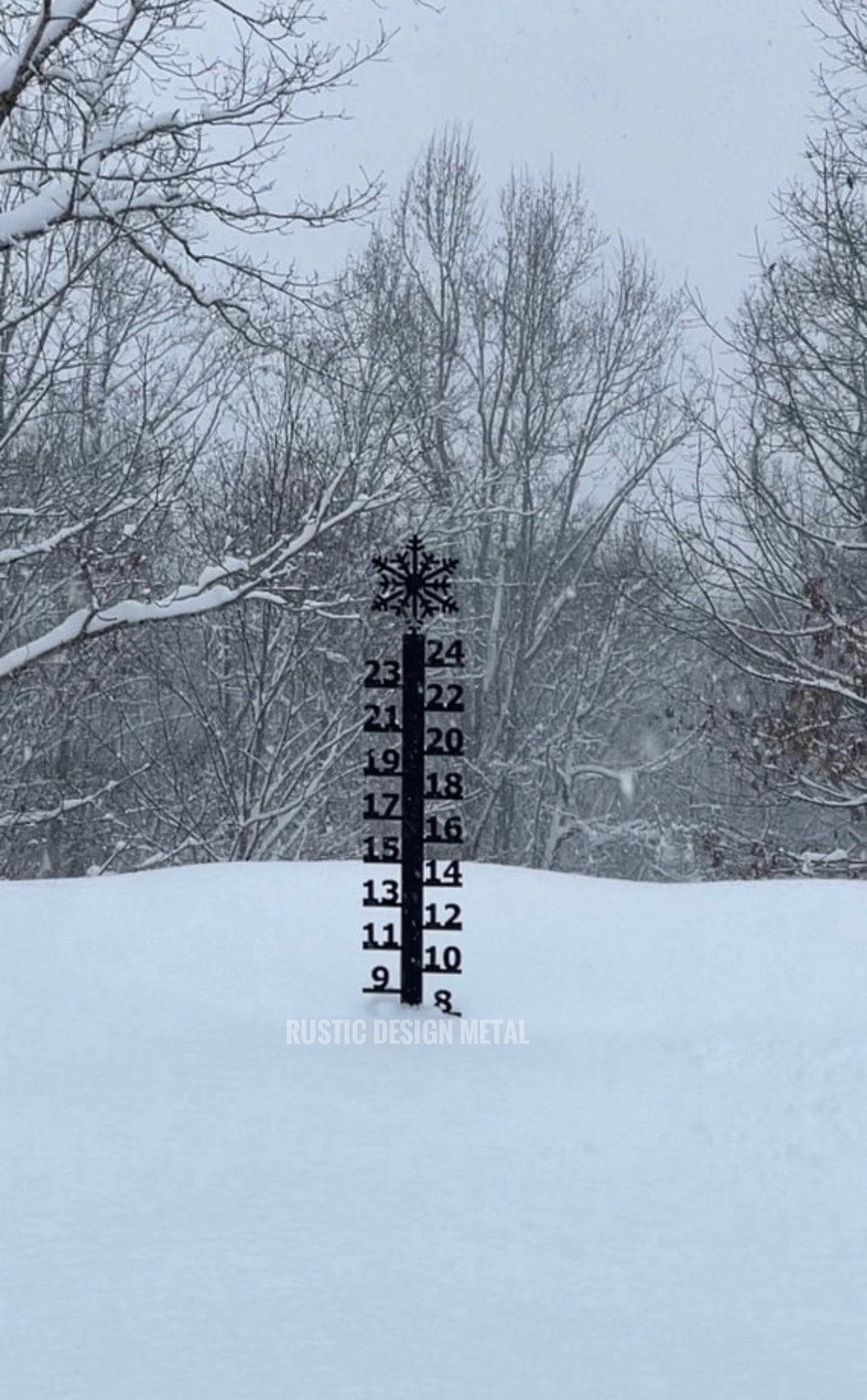Snow Gauge - Metal Snow Gauge - 2 Foot Snow Gauge - Powder Coated Snow ...