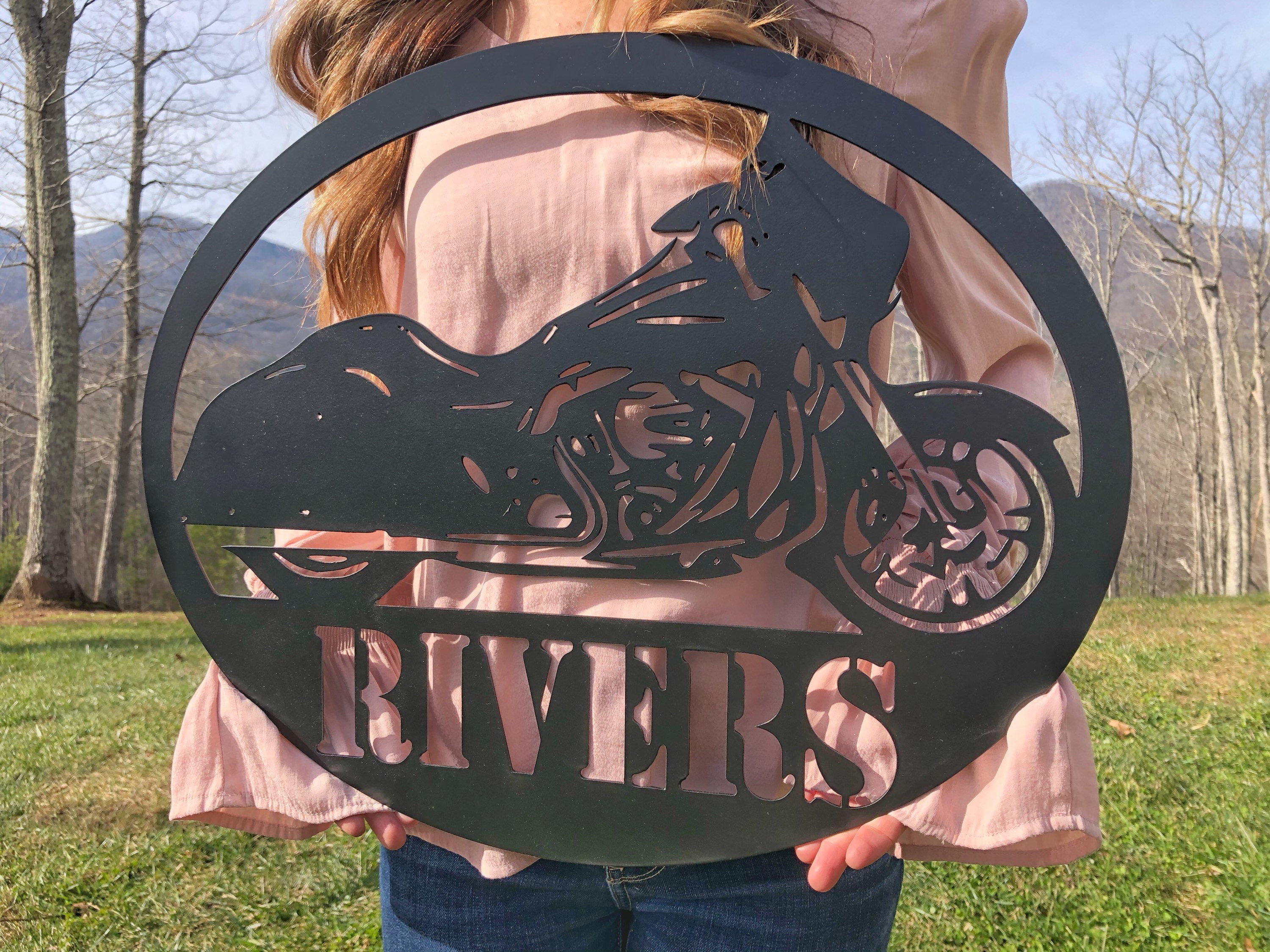 Family Name Sign Motorcycle Metal Sign Custom Motorcycle | Etsy