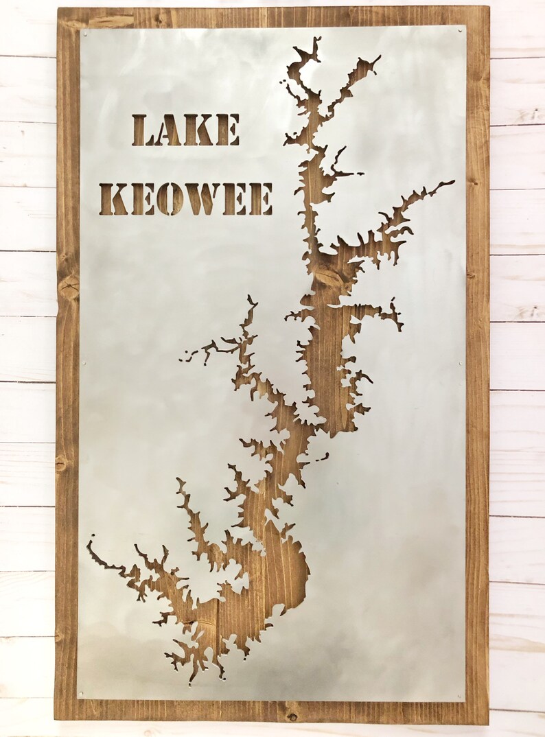 Lake Keowee Sign - Lake Sign - Keowee Sign - Metal Lake Sign - Lake ...