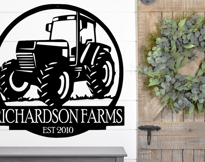 Farm Sign Farm Metal Sign Tractor Name Sign Farm Metal Sign Farm ...
